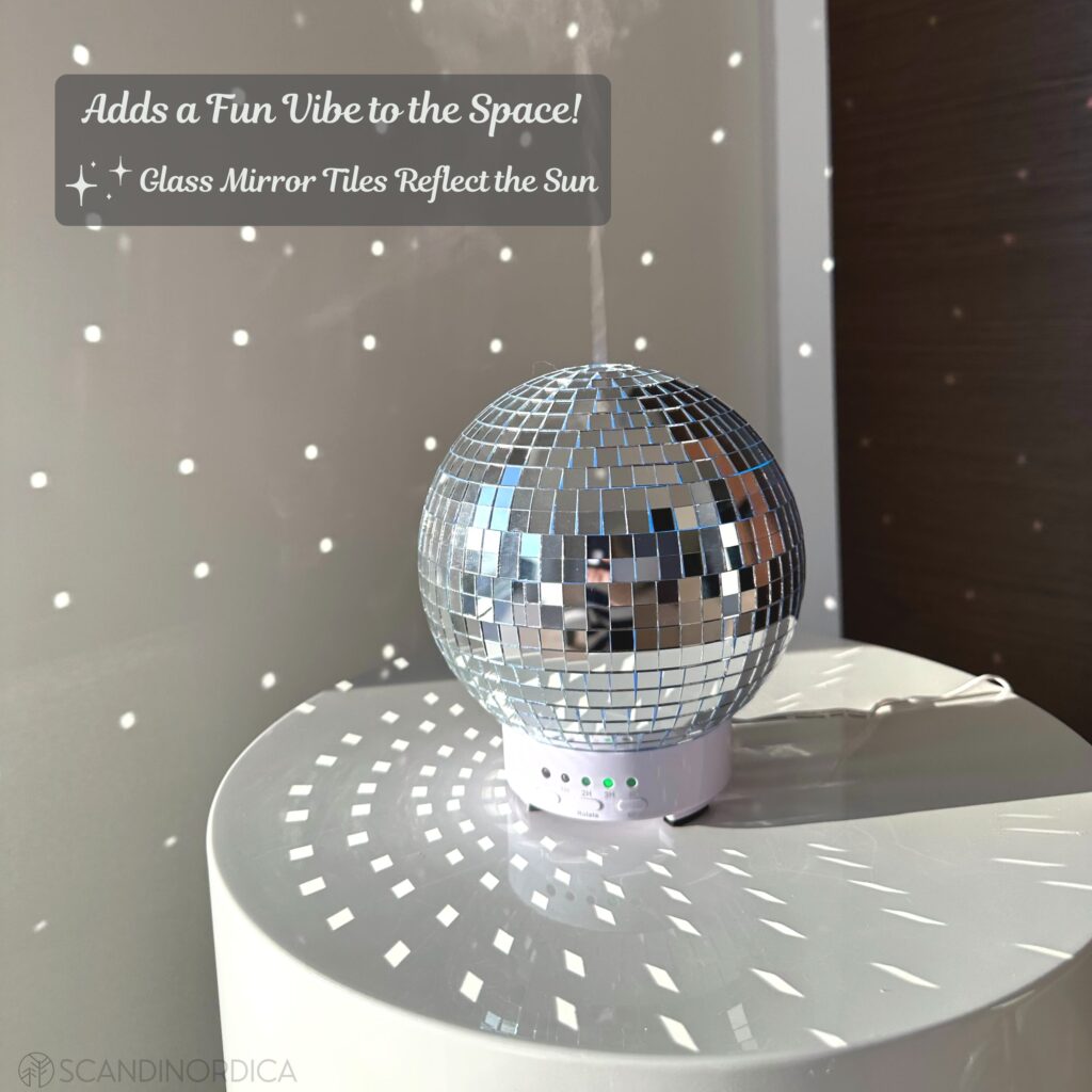 Disco Ball Diffuser Rotating | SCANDINORDICA | Disco Inspired Decor